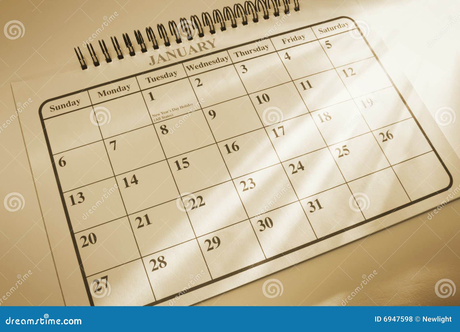 Kalender stockfoto. Bild von wochen, januar, geschäft - 6947598