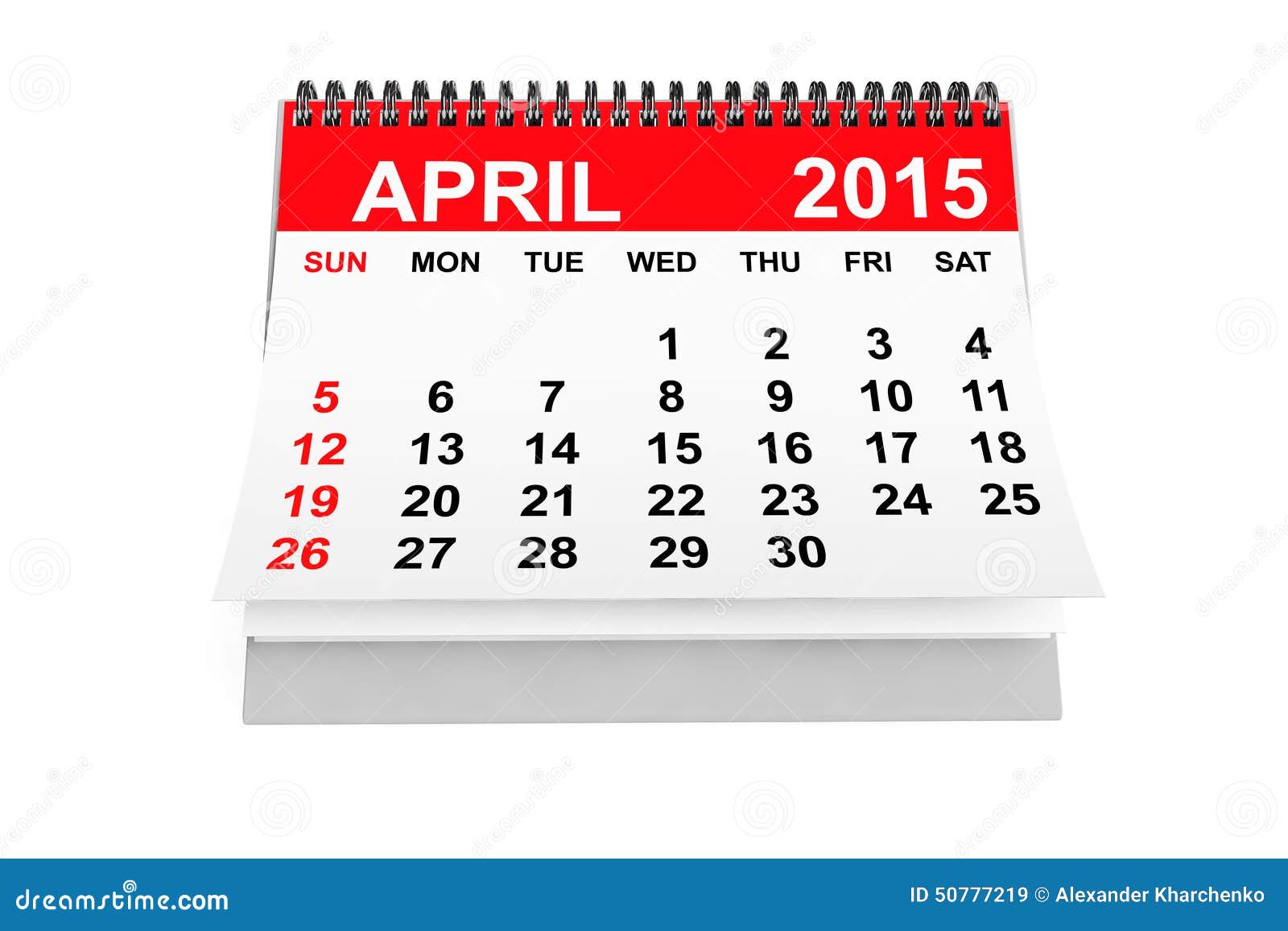 Kalender April 2015 stock illustratie. Illustration of achtergrond ...