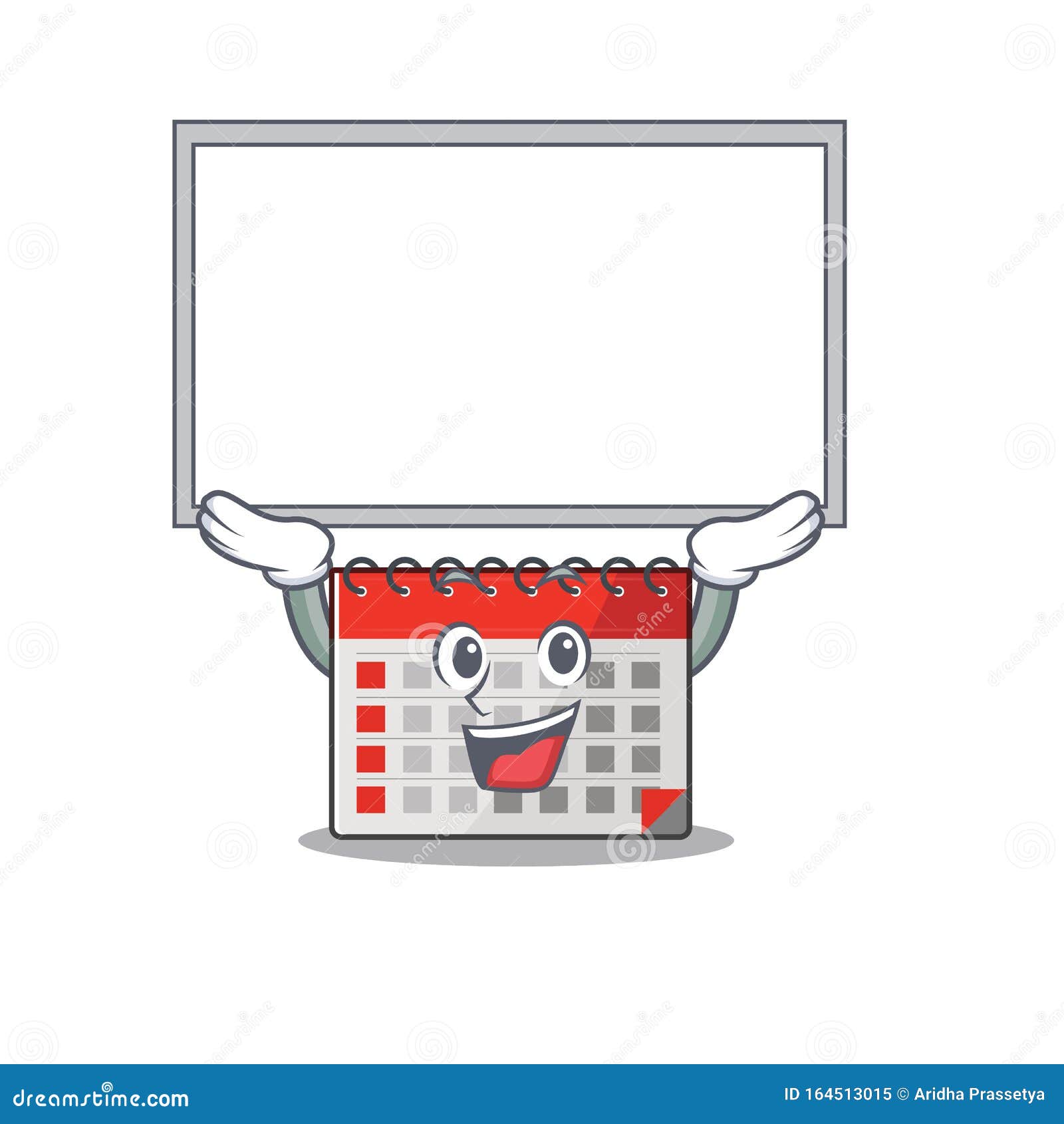 Kalender-Cartoon Mit in-board Happy-Charakter Vektor Abbildung ...