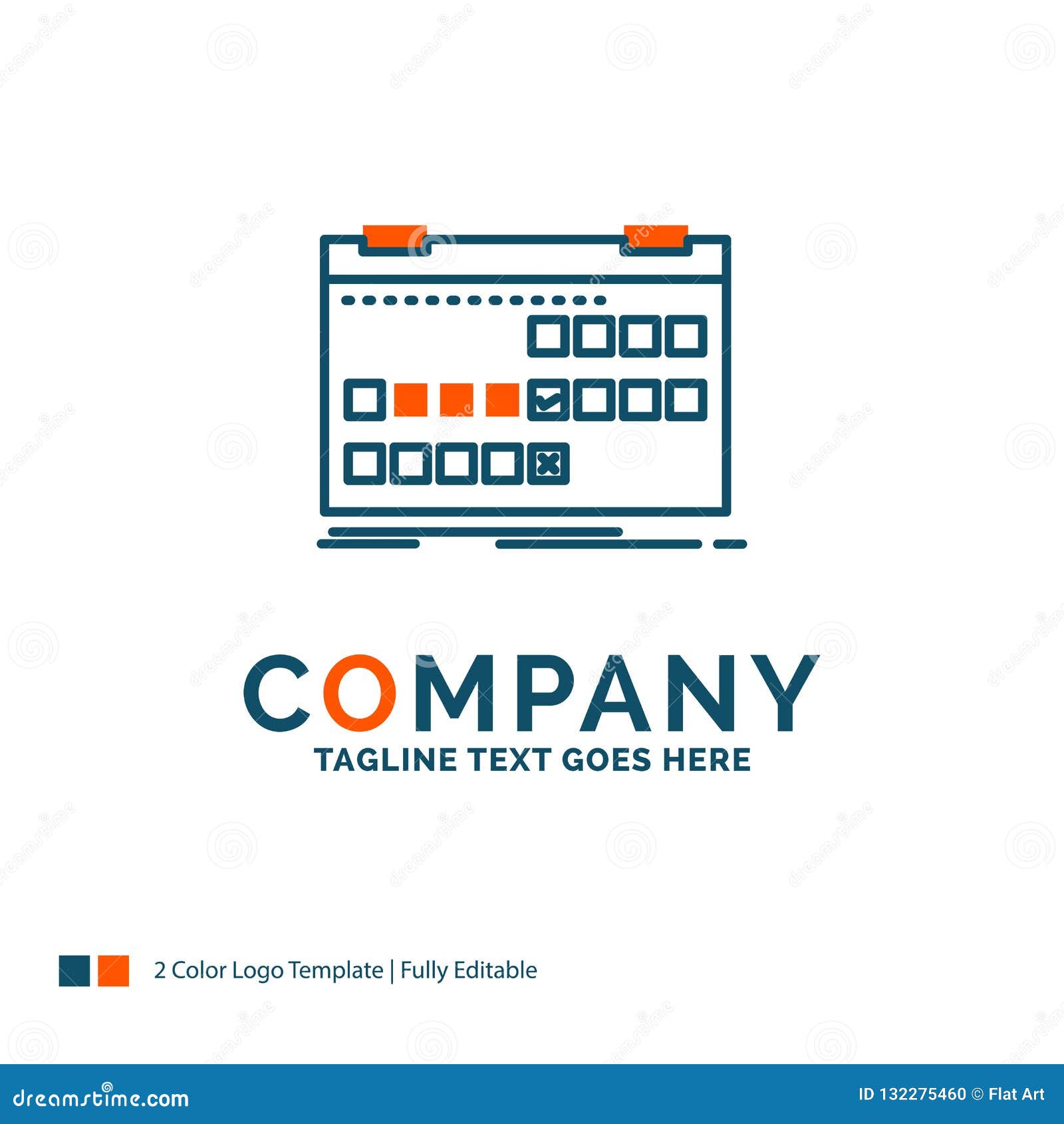 Kalender, Datum, Ereignis, Freigabe, Zeitplan Logo Design Blau Und O ...