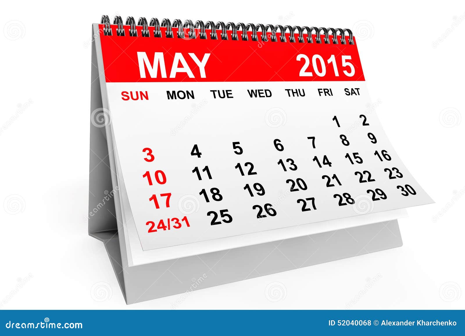 Kalender Mei 2015 stock illustratie. Illustration of aantallen - 52040068