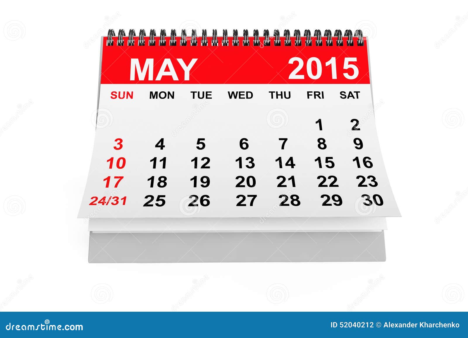 Kalender Mei 2015 stock illustratie. Illustration of bulletin - 52040212