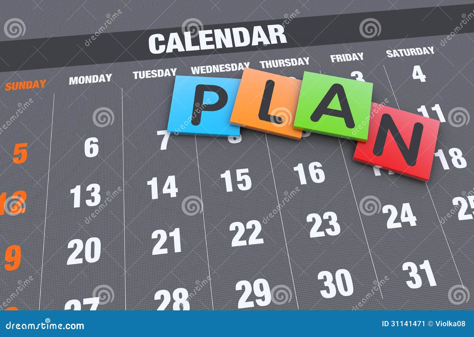 Kalender planningsconcept stock illustratie. Illustration of bureau ...
