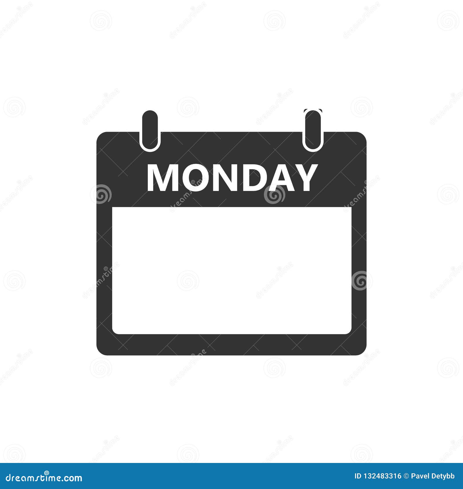 Kalender, Tag, Ereignisikone Montag Vektorillustration, Flaches Design ...