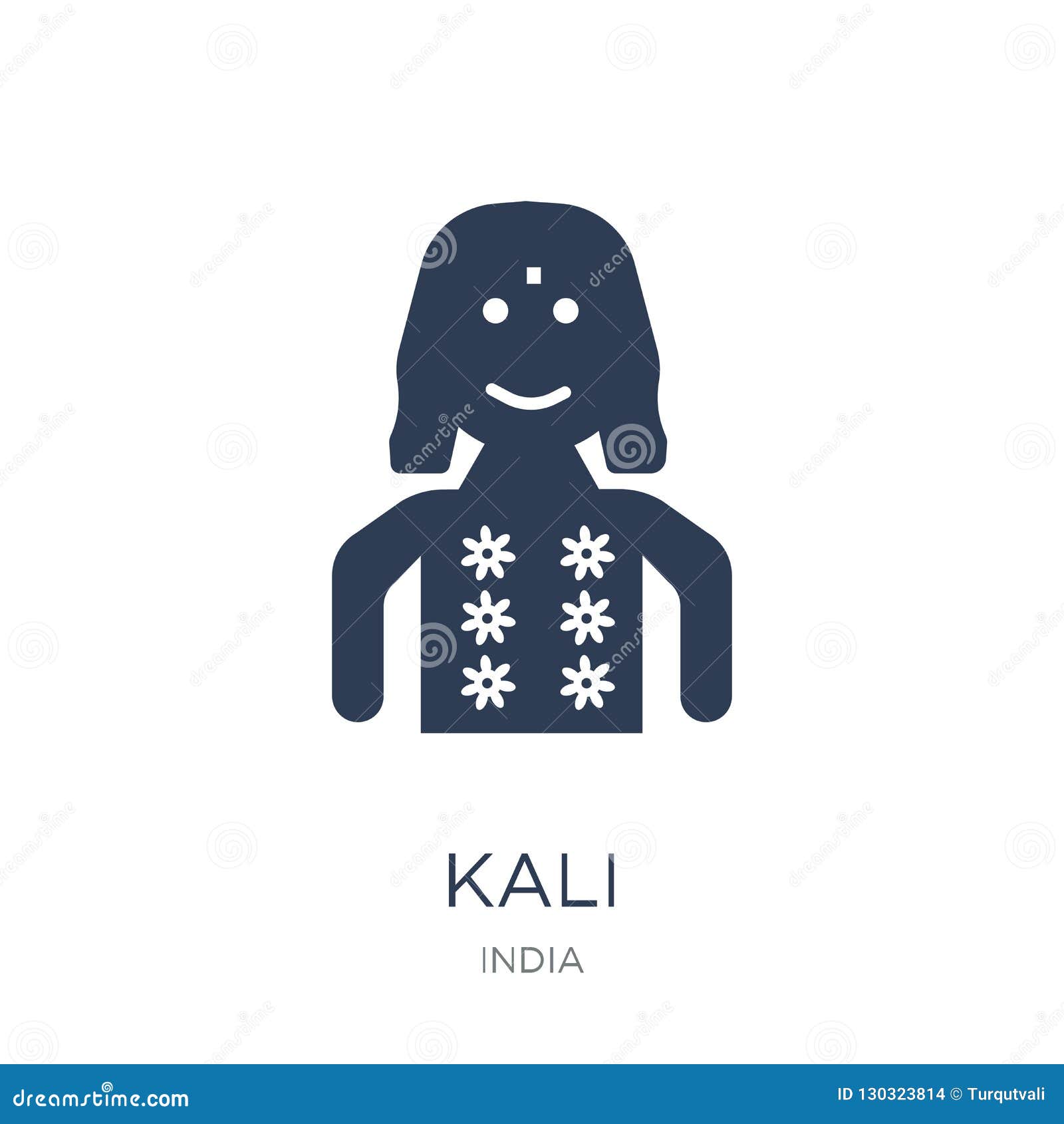 Kali Icon. Thin Linear Kali Outline Icon Isolated On White Background ...