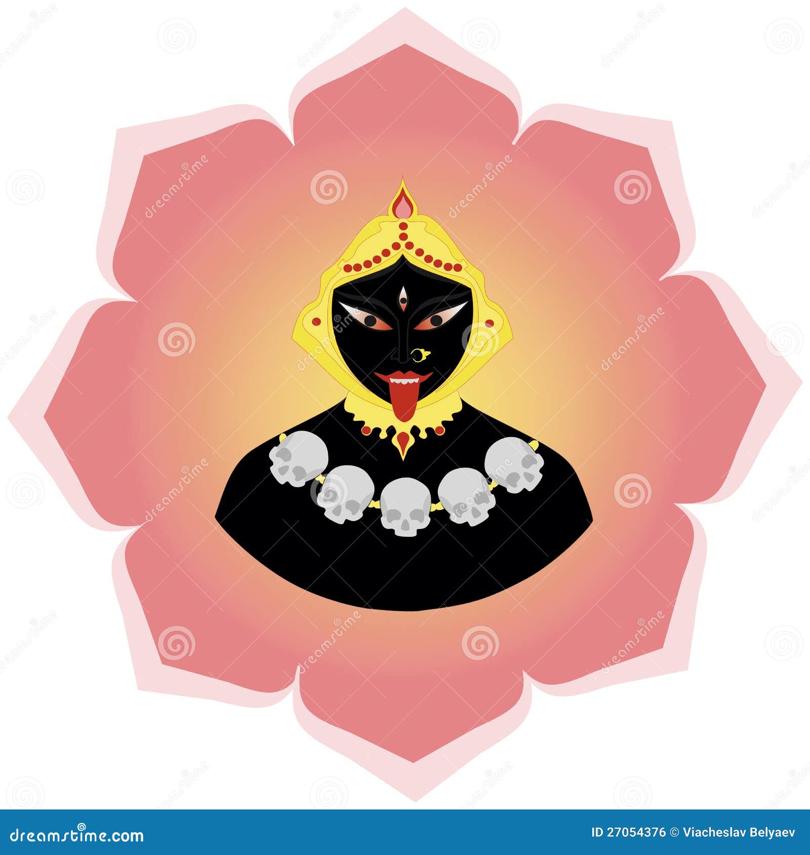 Kali Ma stock illustration. Illustration of oriental - 27054376