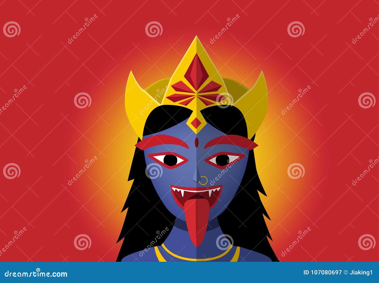Kali Vector Icon In 6 Different Modern Styles. Black, Two Colored Kali ...