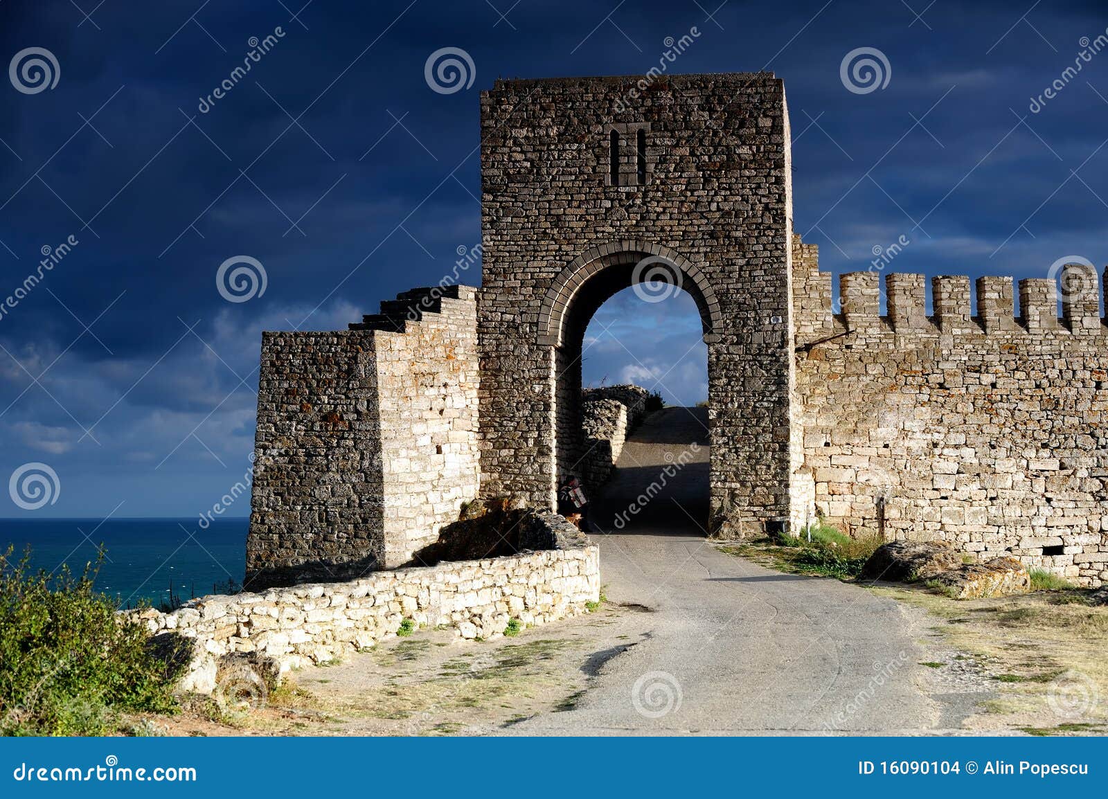 Kaliakra fortress stock photo. Image of entrance, palace - 16090104