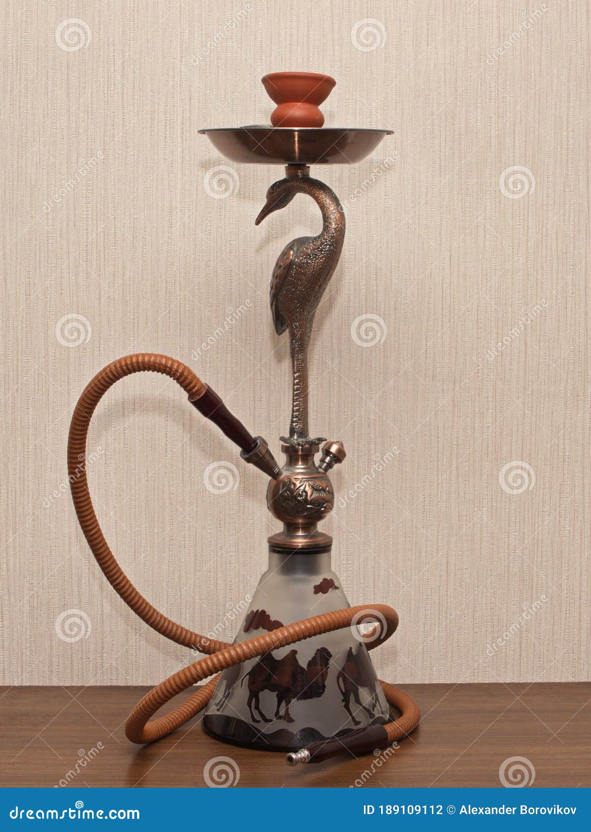 Kalian with the Support in the Form of the Heron Bird Stock Photo ...