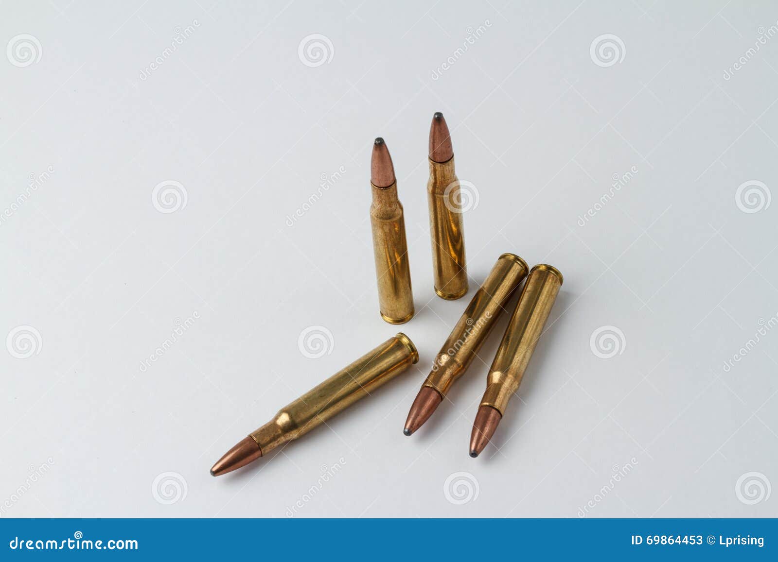 30-06 Kaliber Patronen Van Het De Jachtgeweer Stock Afbeelding - Image ...