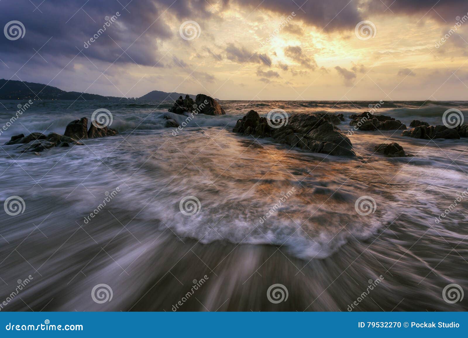 Kalim Beach in Phuket Thailand Stock Photo - Image of rocks, tropical ...