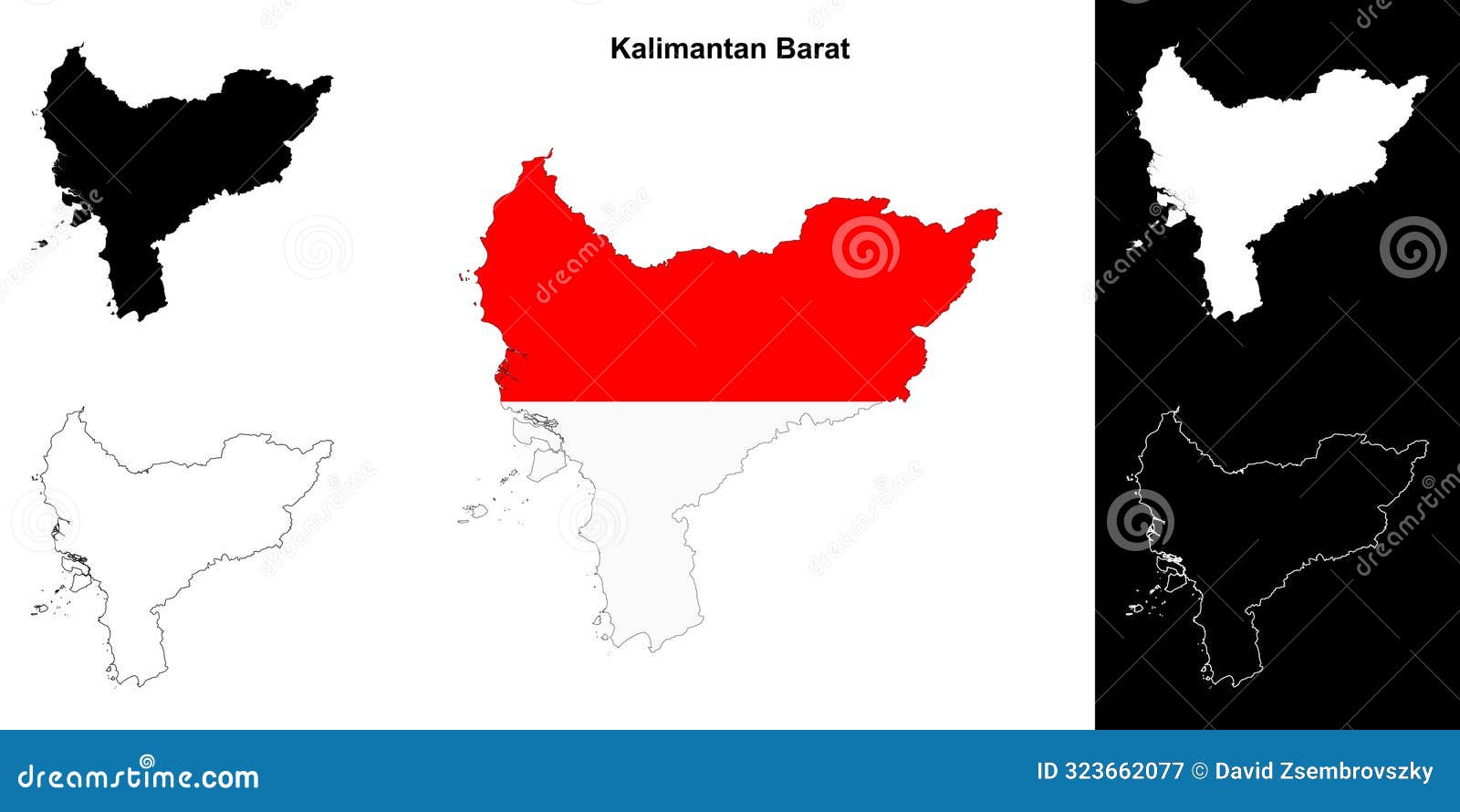 Kalimantan Barat Outline Map Stock Vector - Illustration of isolated ... Kalimantan Barat Outline Map Stock Vector - Illustration of isolated ...
