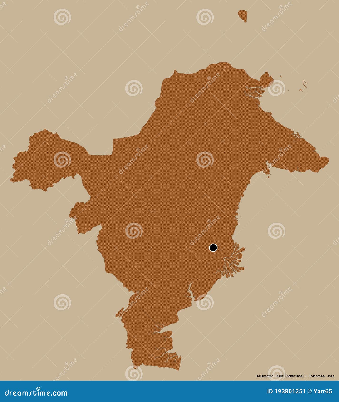 Kalimantan Timur, Province of Indonesia, on Solid. Pattern Stock ...