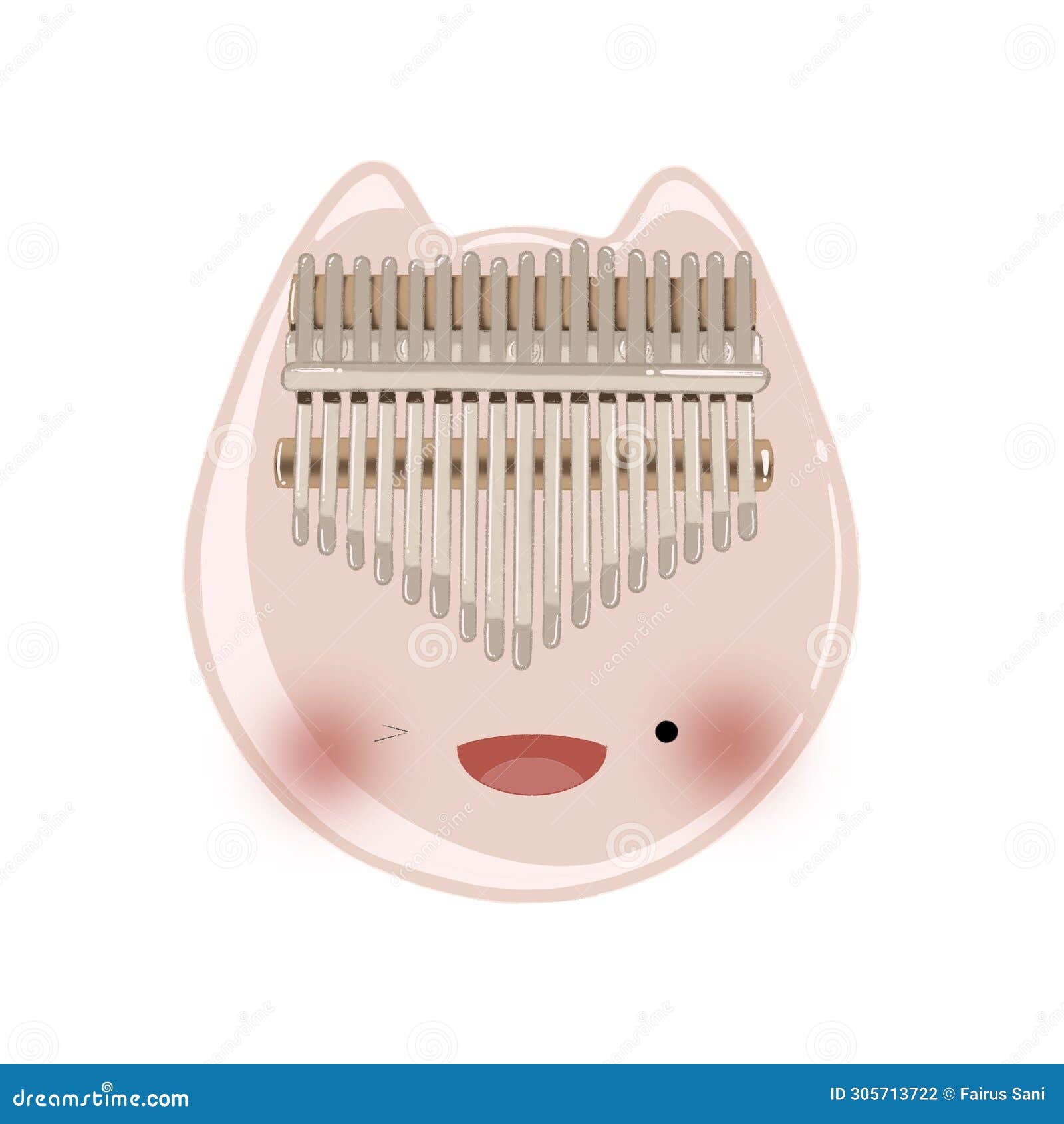 Cute Kalimba Illustration for You Stock Illustration - Illustration of ...