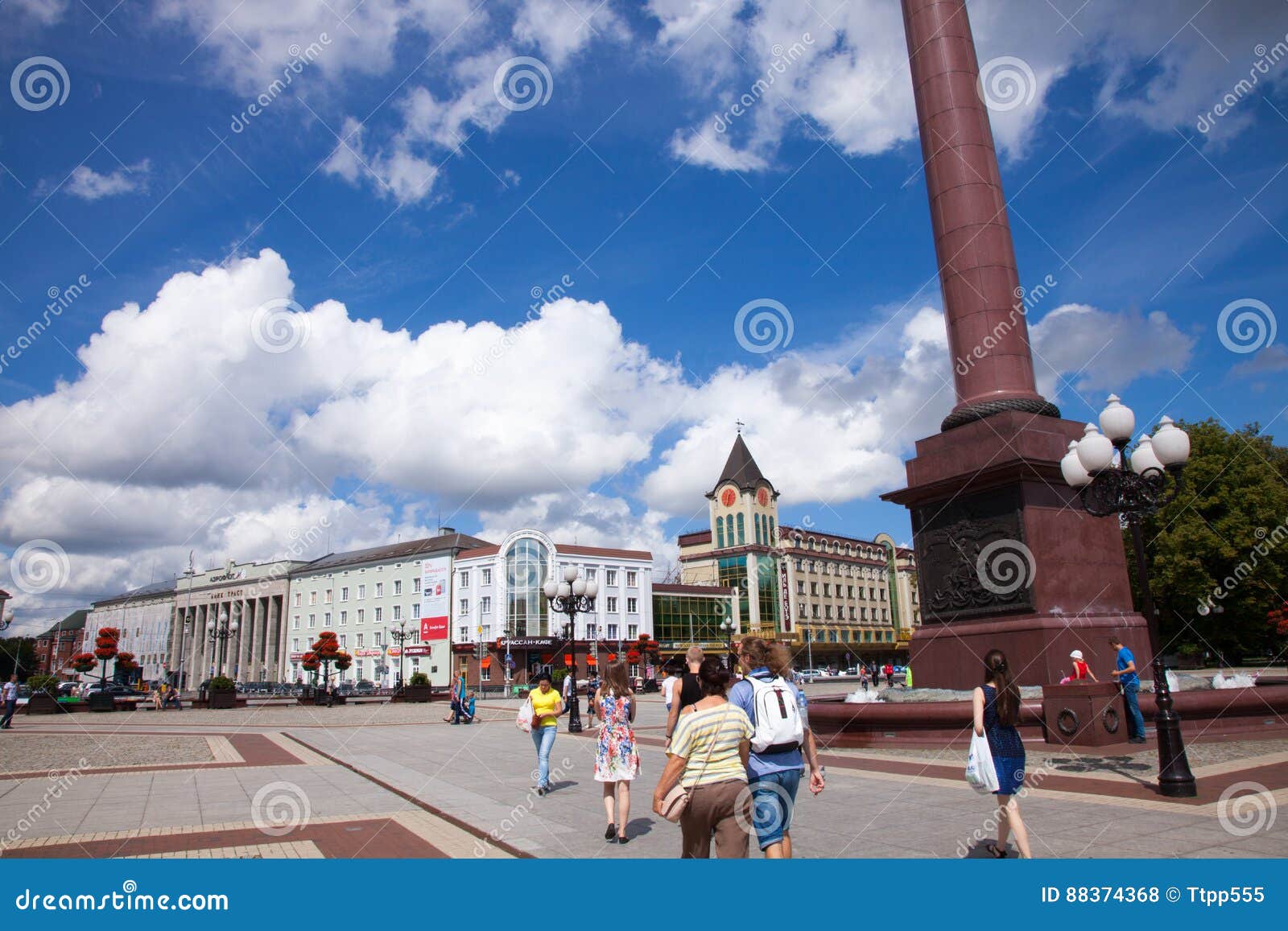 Kaliningrad, Russia. editorial stock photo. Image of street - 88374368