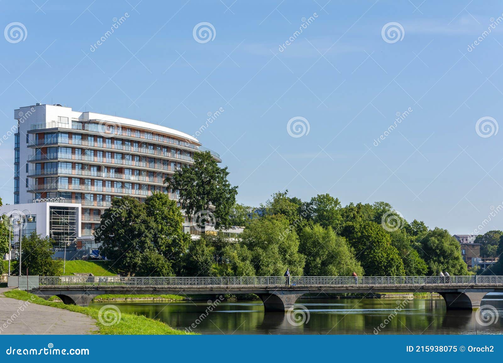 Kaliningrad, View of the University Pedestrian Bridge Editorial Image ...