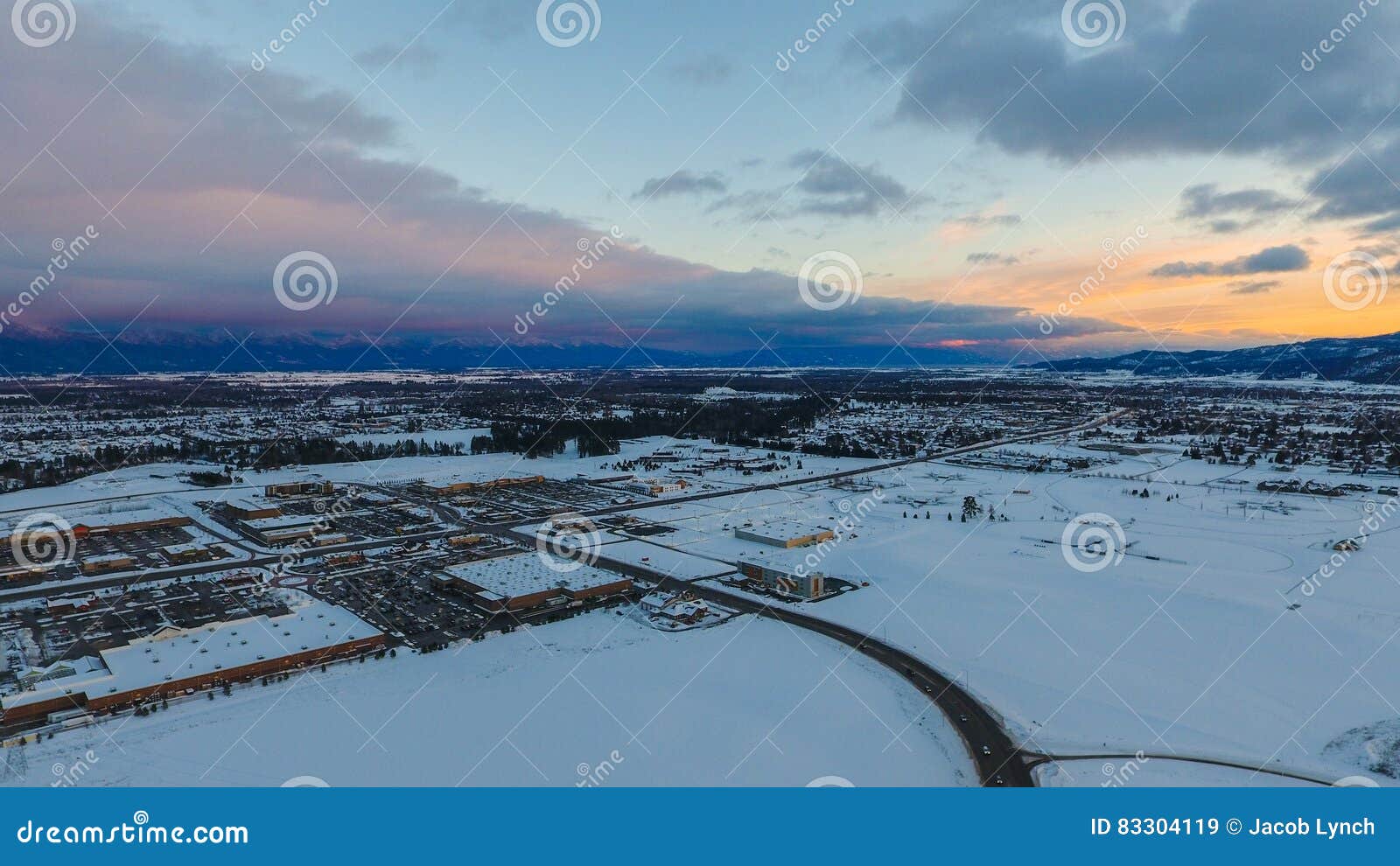 Kalispell, Montana. stock image. Image of city, montana - 83304119