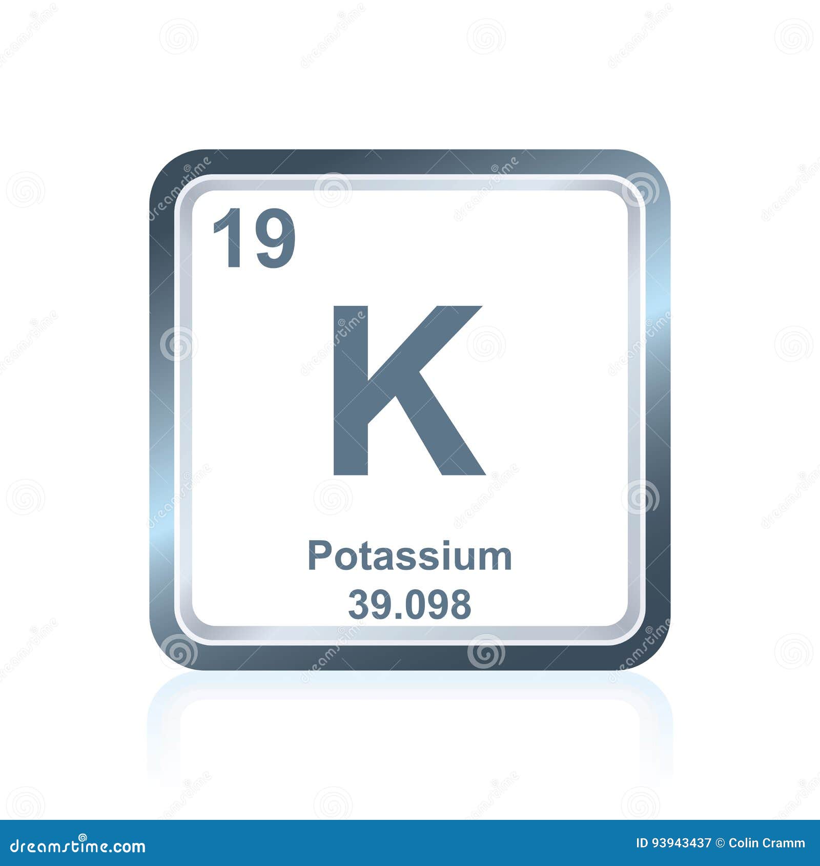 Kalium Des Chemischen Elements Vom Periodensystem Vektor Abbildung ...