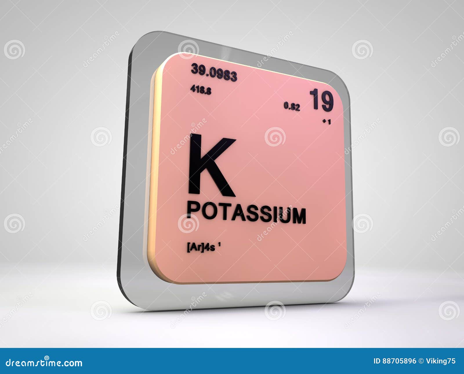 Kalium - Periodensystem Chemischen Elements K Stock Abbildung ...