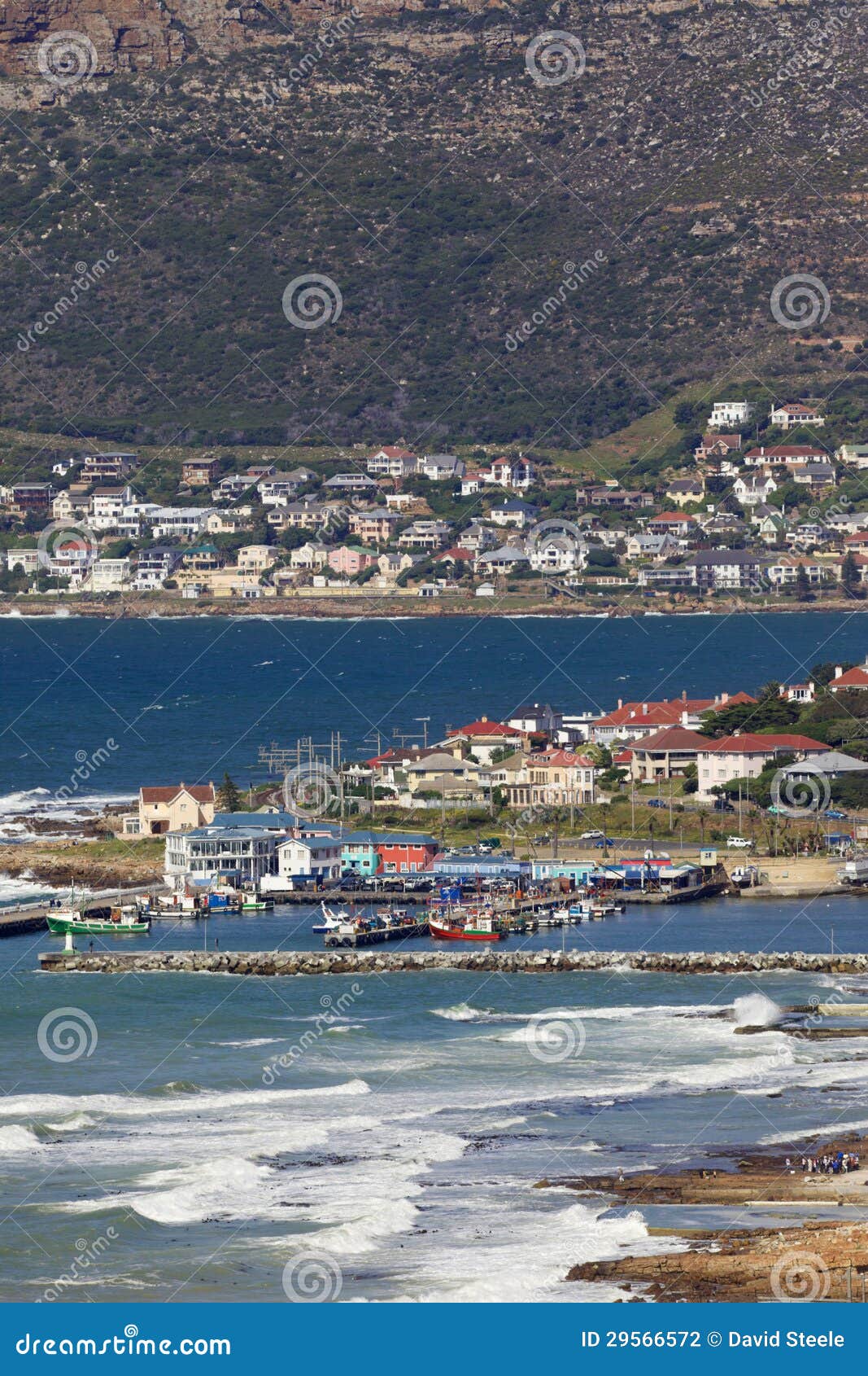 Kalk Bay Harbour Beach stock photo. Image of town, boats - 29566572