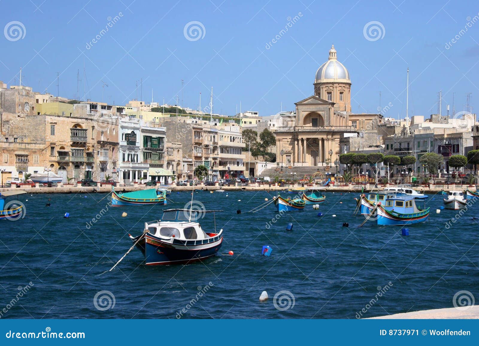 Kalkara Creek, Grand Harbour, Malta Stock Image - Image of ...