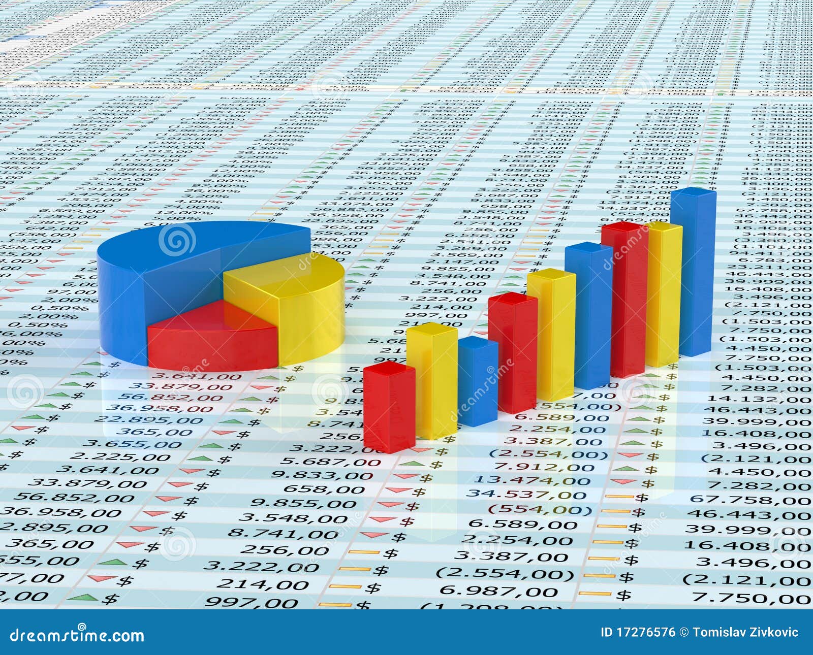 Kalkulationstabelle Mit Diagramm Stock Abbildung - Illustration von ...