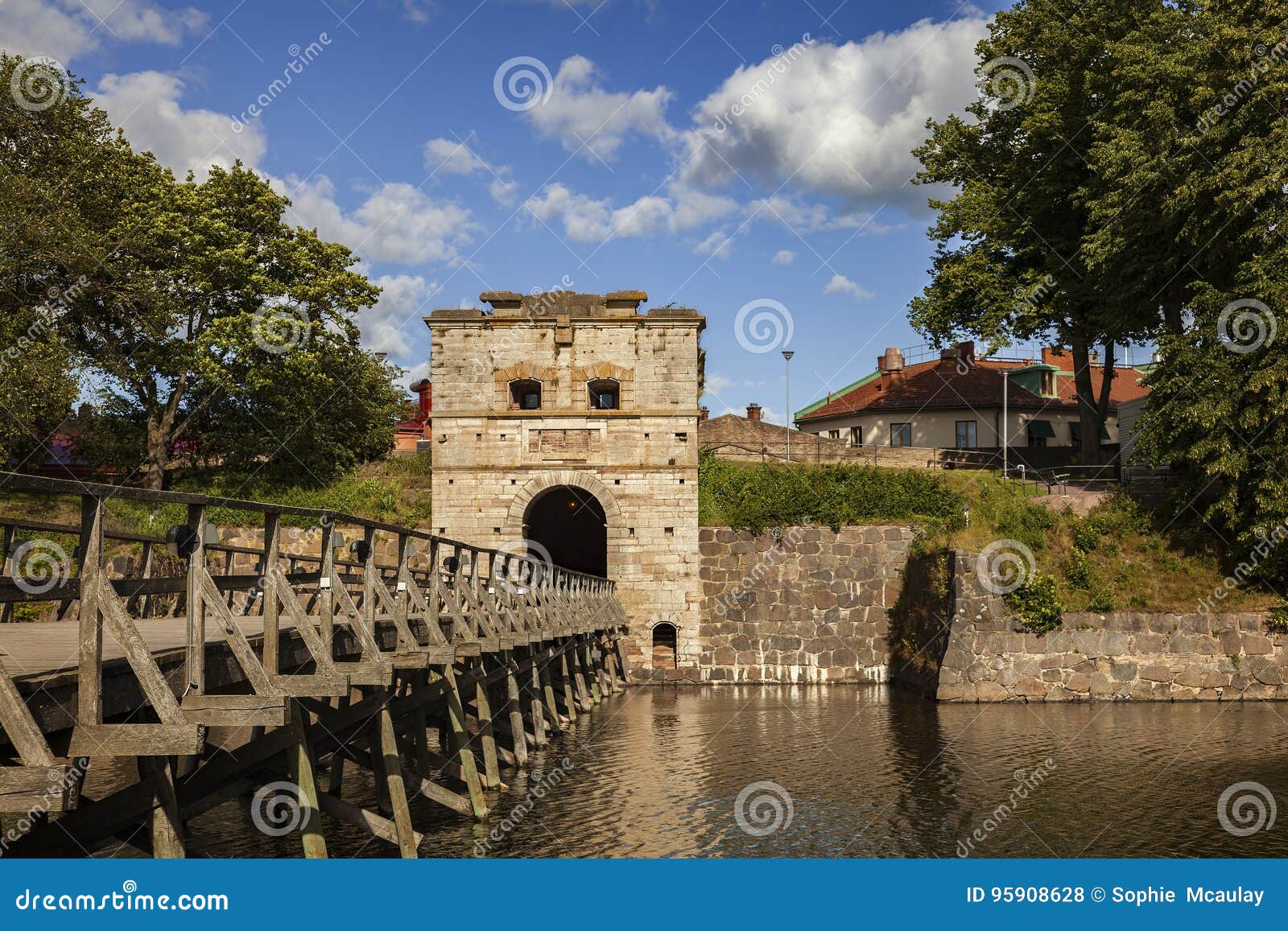 Kalmar city gate tower stock photo. Image of gate, landmark - 95908628