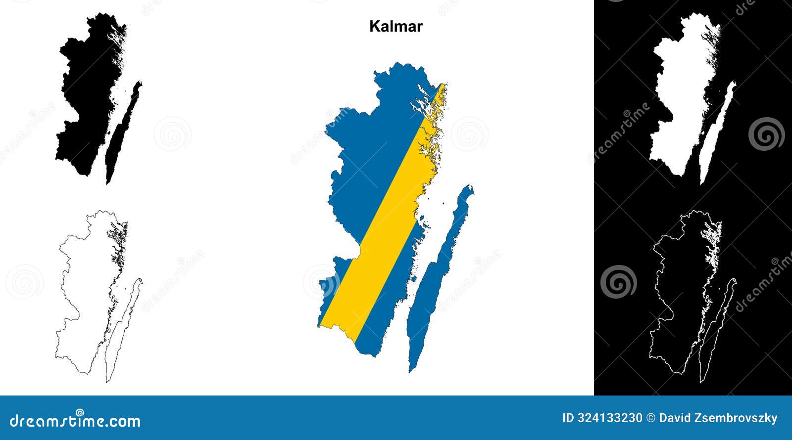 Kalmar outline map stock illustration. Illustration of tourism - 324133230