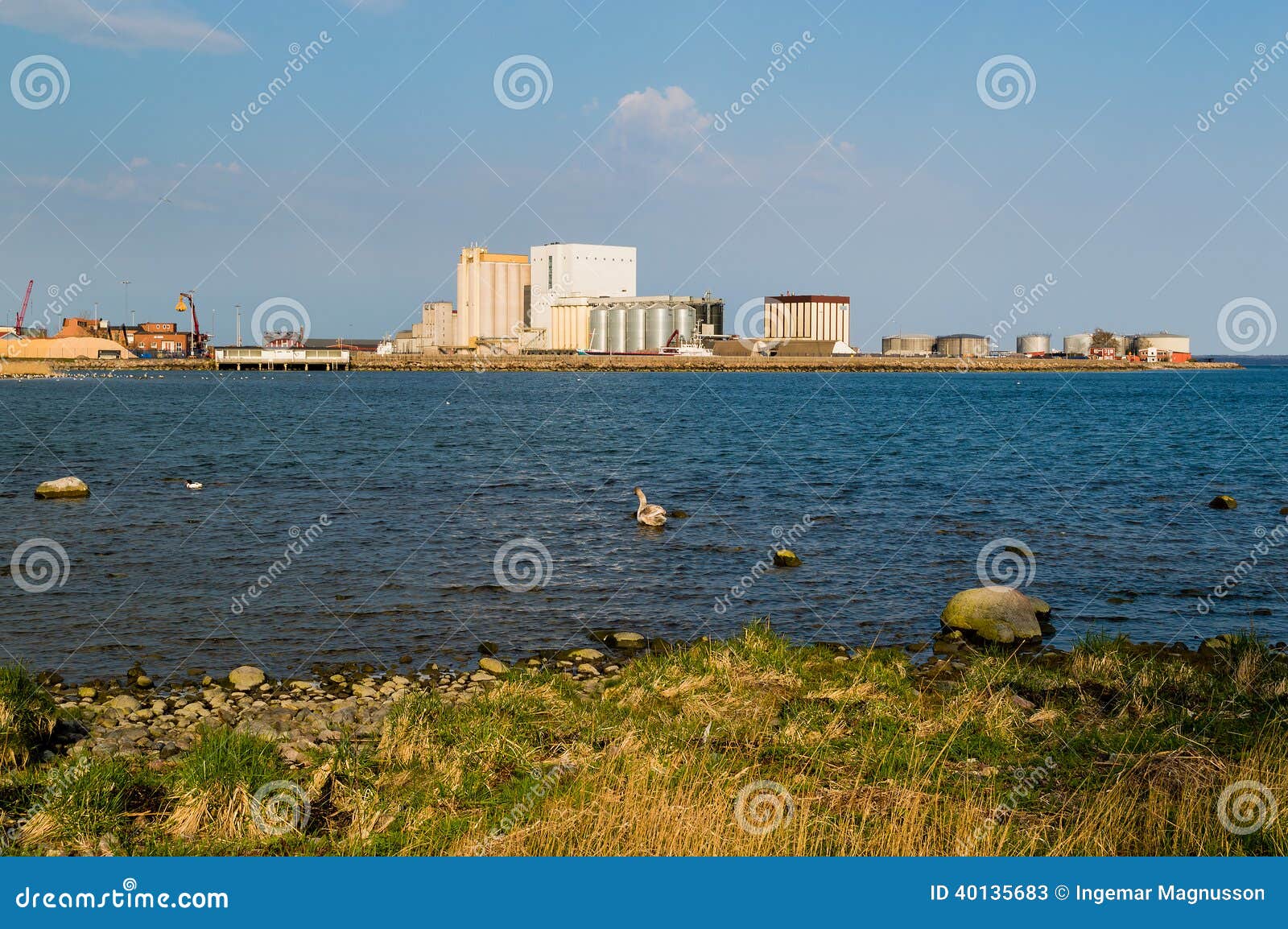 Kalmar harbour stock image. Image of energy, factory - 40135683