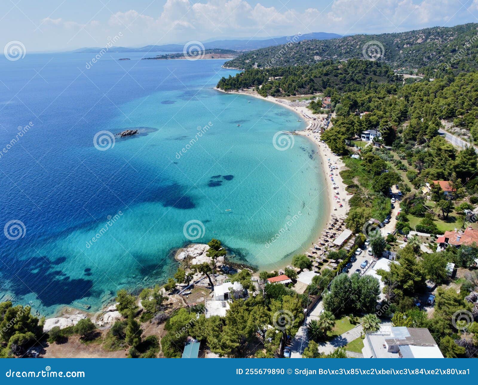 Kalogria beach stock photo. Image of beach, islet, cove - 255679890