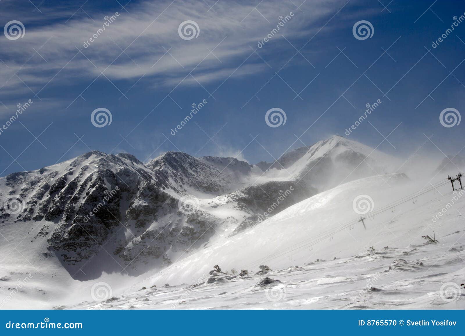 Kalter Und Starker Wind Im Rila Berg. Stockfoto - Bild von extrem, nave ...