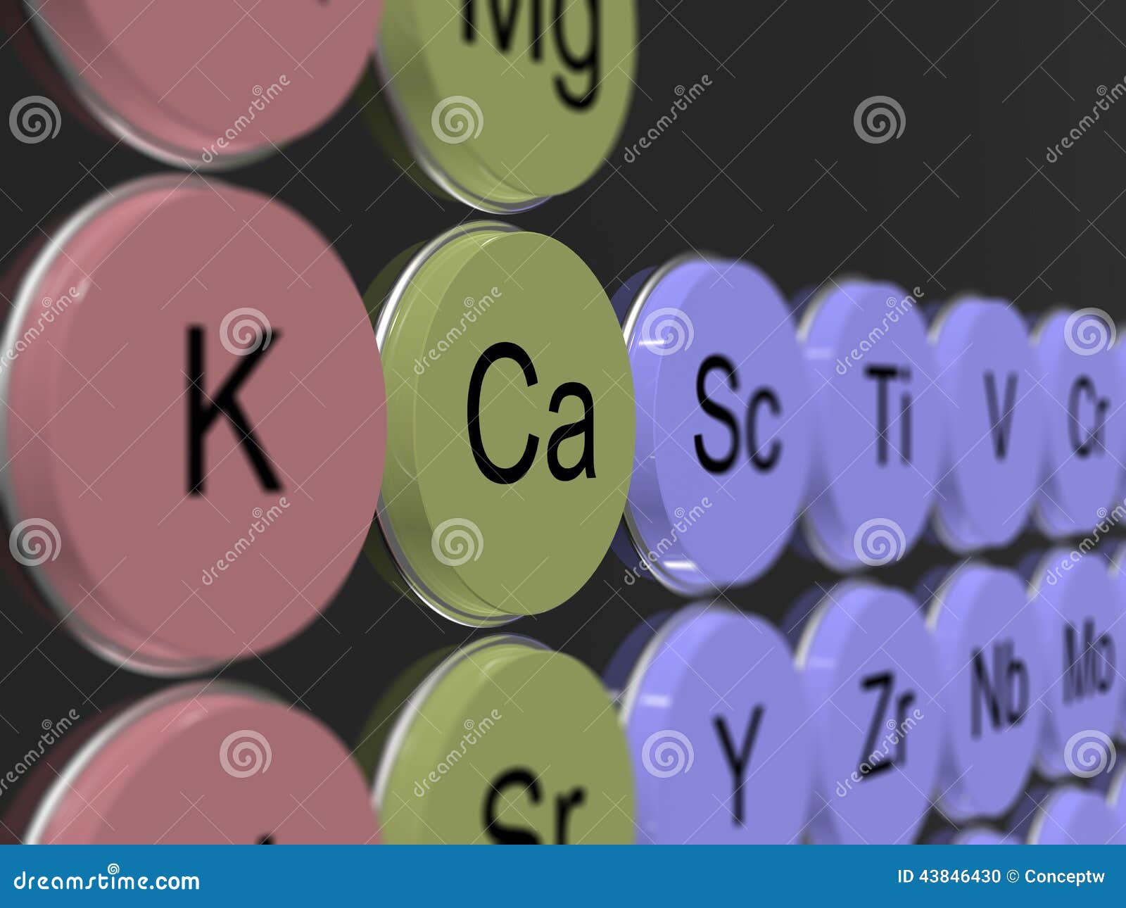 Kalzium stock abbildung. Illustration von chemie, bild - 43846430