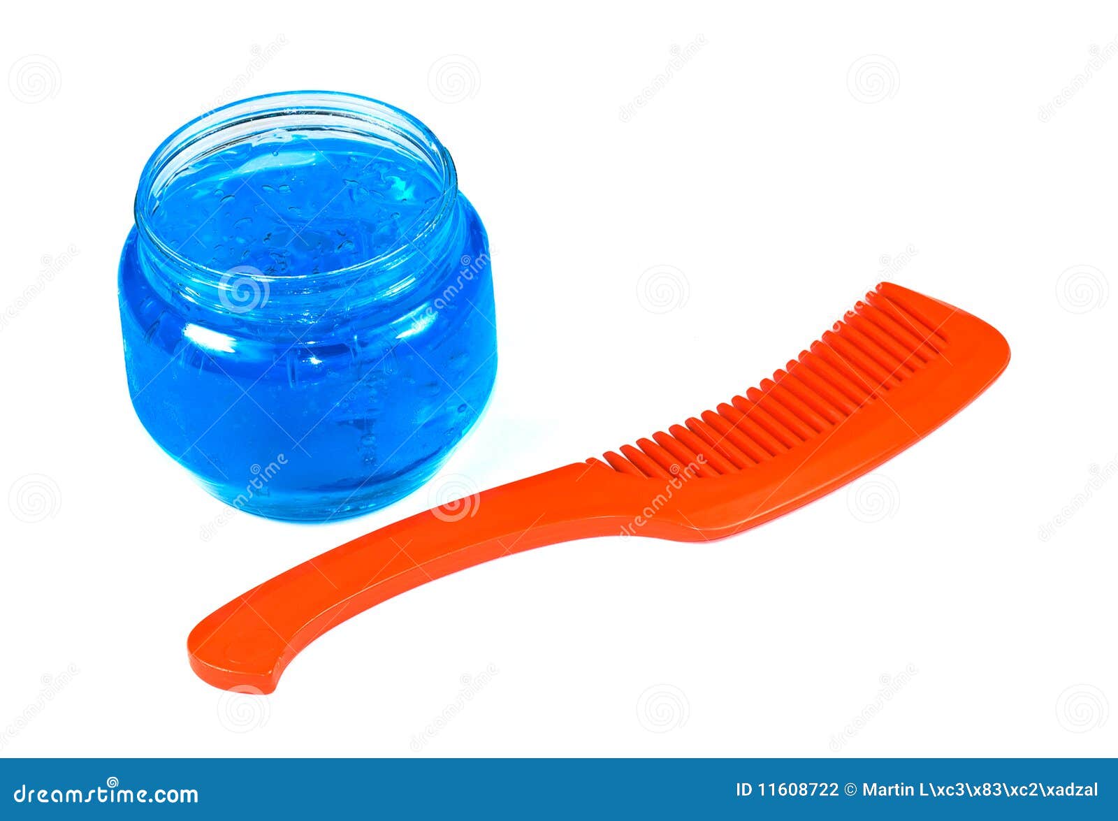 Kam en gel op haar stock foto. Image of geïsoleerd, plastiek - 11608722