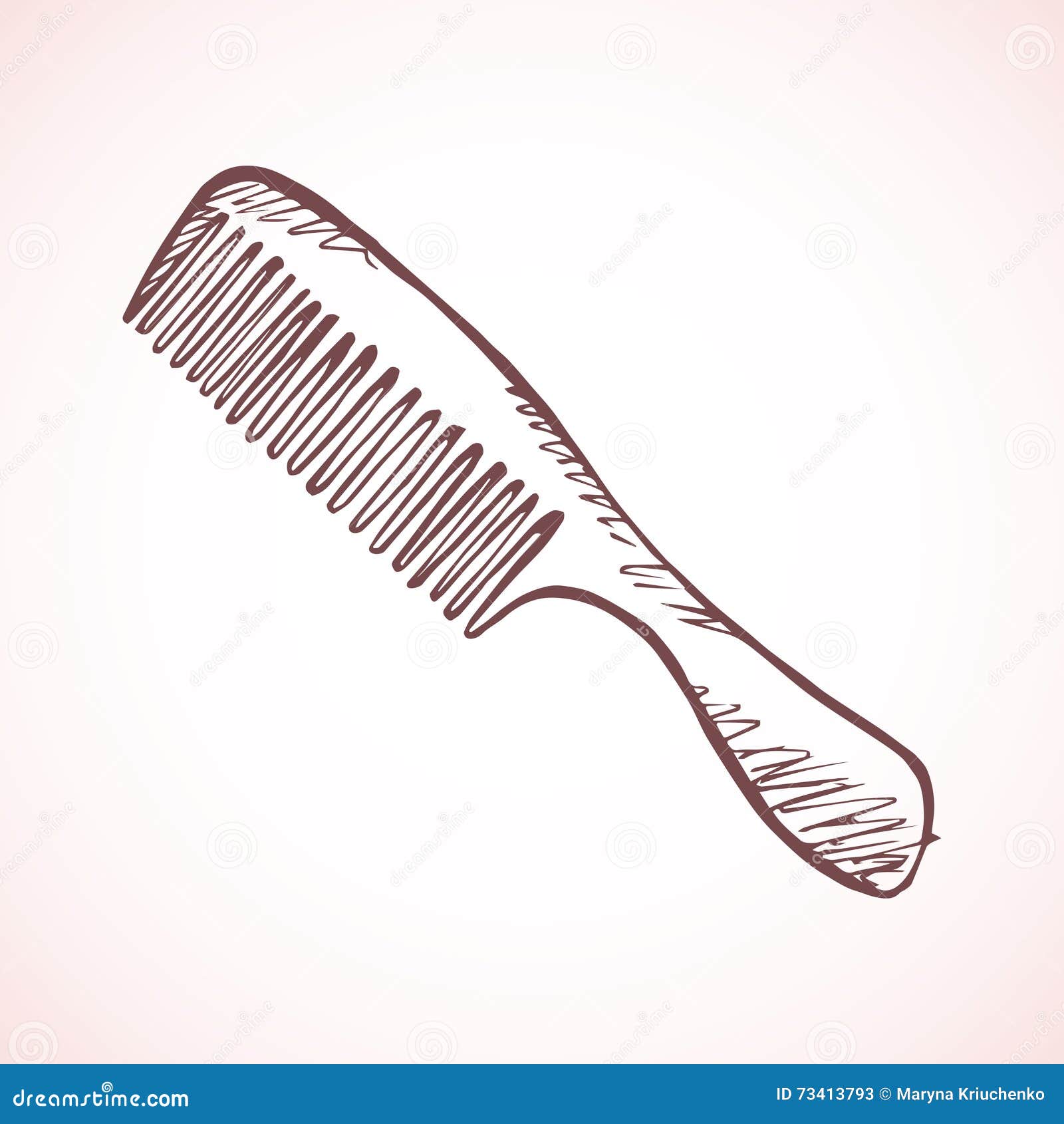 Kam Vector tekening vector illustratie. Illustration of doekje - 73413793