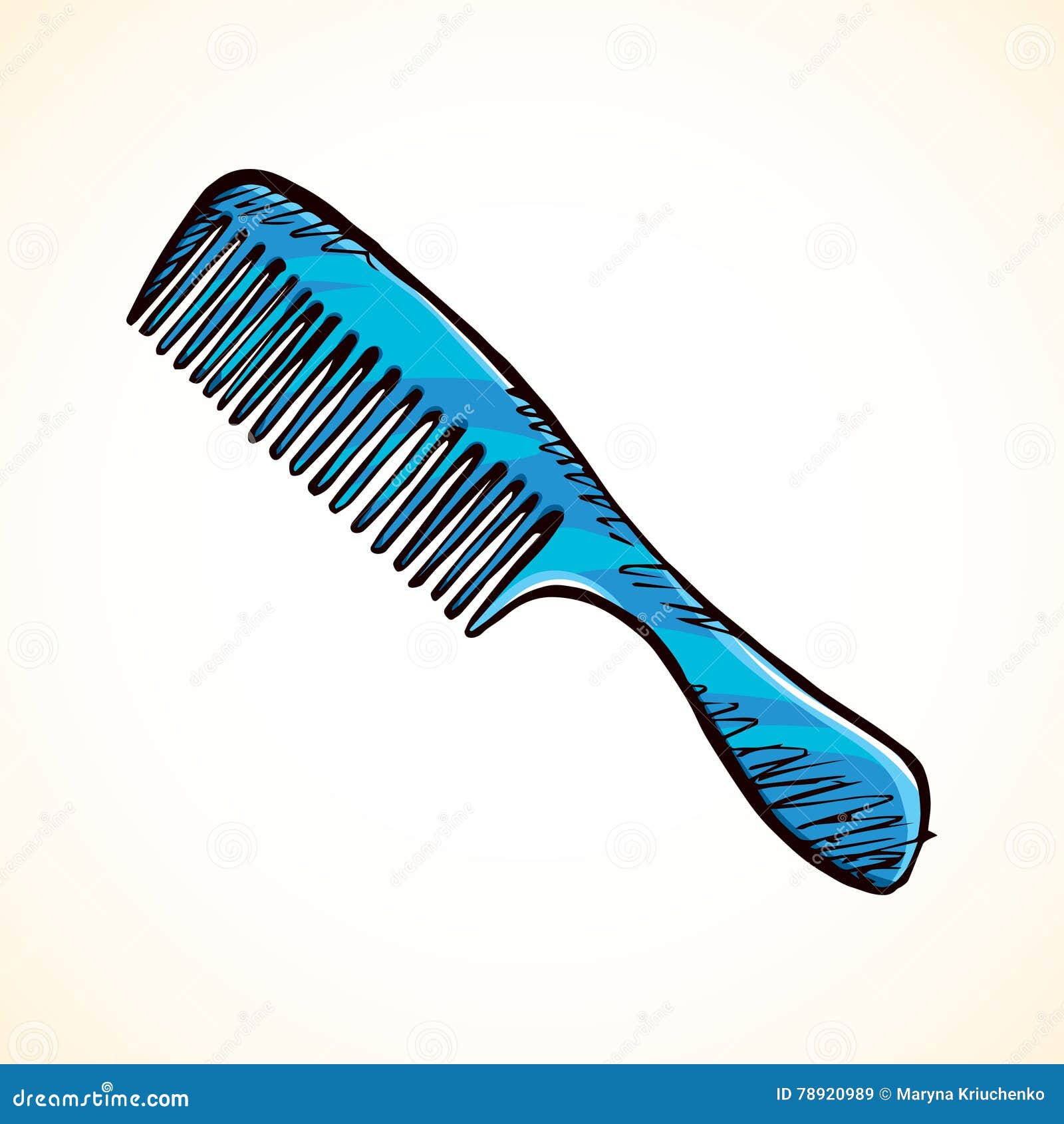 Kam Vector tekening vector illustratie. Illustration of manier - 78920989