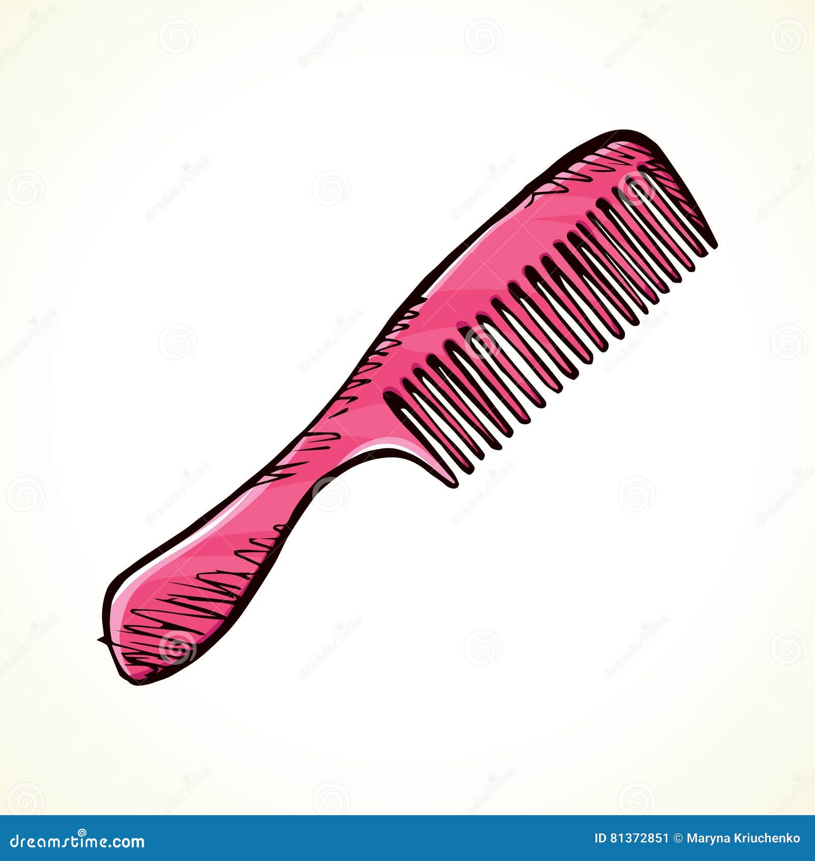 Kam Vector tekening vector illustratie. Illustration of beeld - 81372851