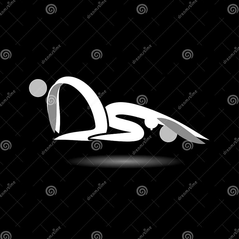 Kama Sutra Sex Pose Man And Woman In Love Yoga Time To Sex Vector Illustration Stock Vector