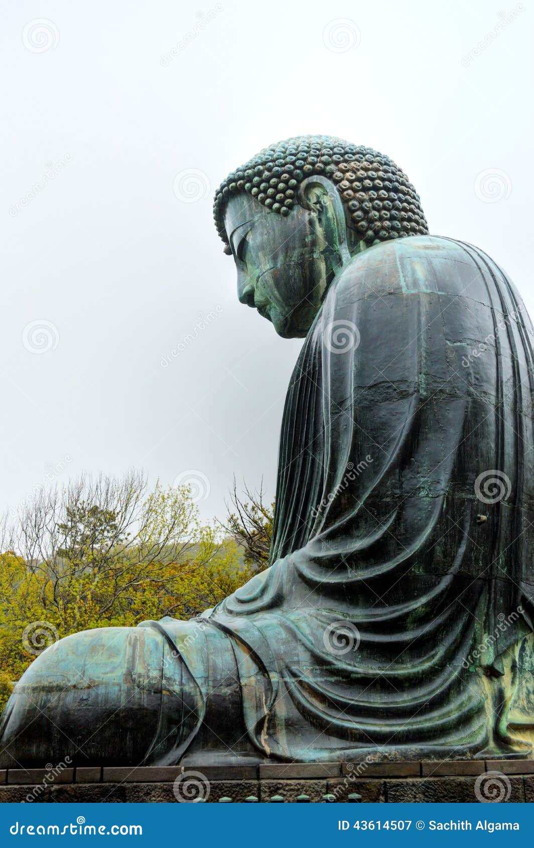 Kamakura Big Buddha - Side View Stock Image - Image of japan, craft ...
