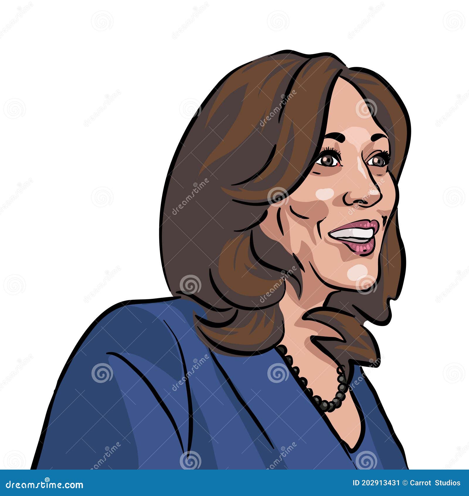 Kamala-harris- Vector-portrait-illustration Editorial Photo ...