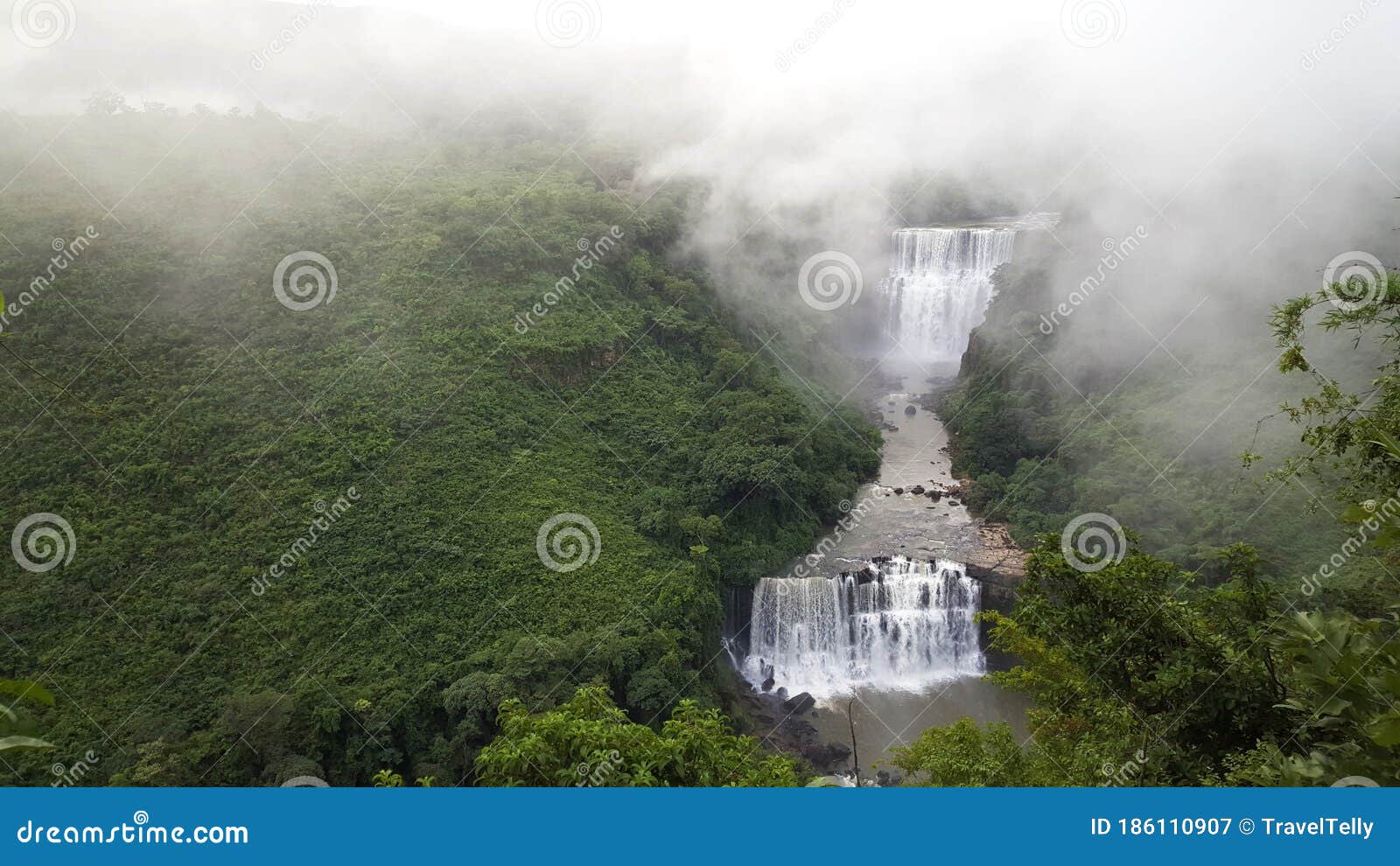 Kambadaga Falls in Guinea stock image. Image of color - 186110907