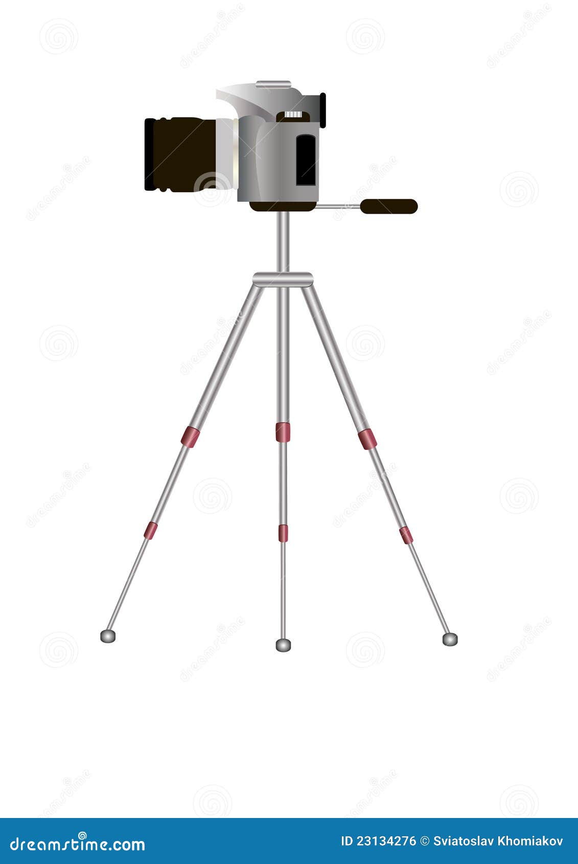 Kamera auf einem Stativ vektor abbildung. Illustration von kamera ...