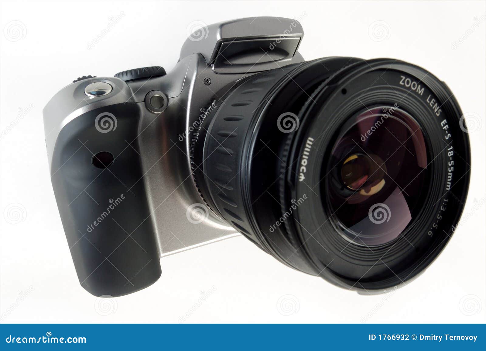 Kamera Digital-SLR Mit Angebrachtem Zoomobjektiv Stockfoto - Bild von ...