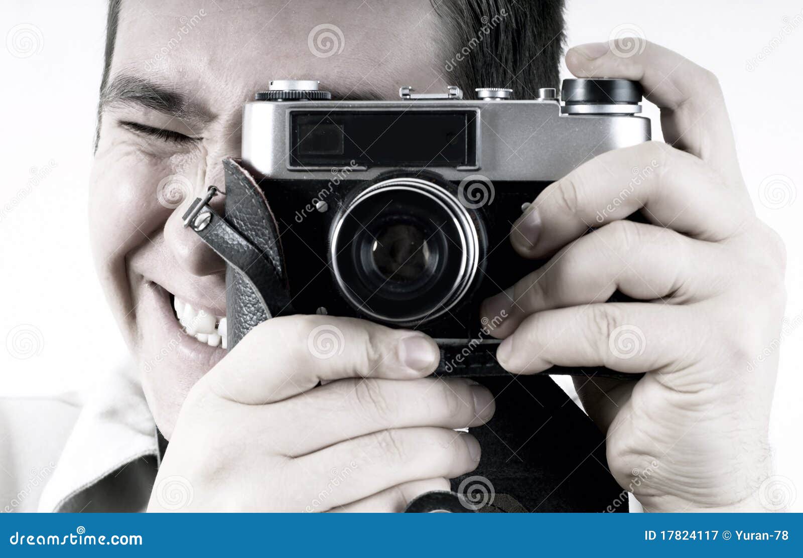 Kameraman fotografering för bildbyråer. Bild av män, isolerat - 17824117