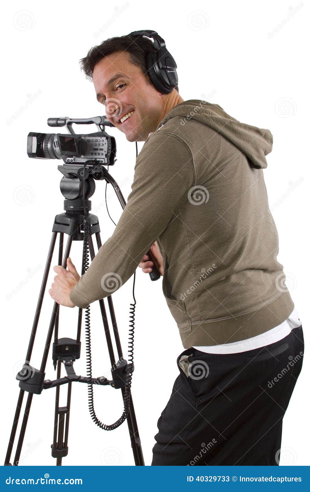 Kameraman fotografering för bildbyråer. Bild av hollywood - 40329733