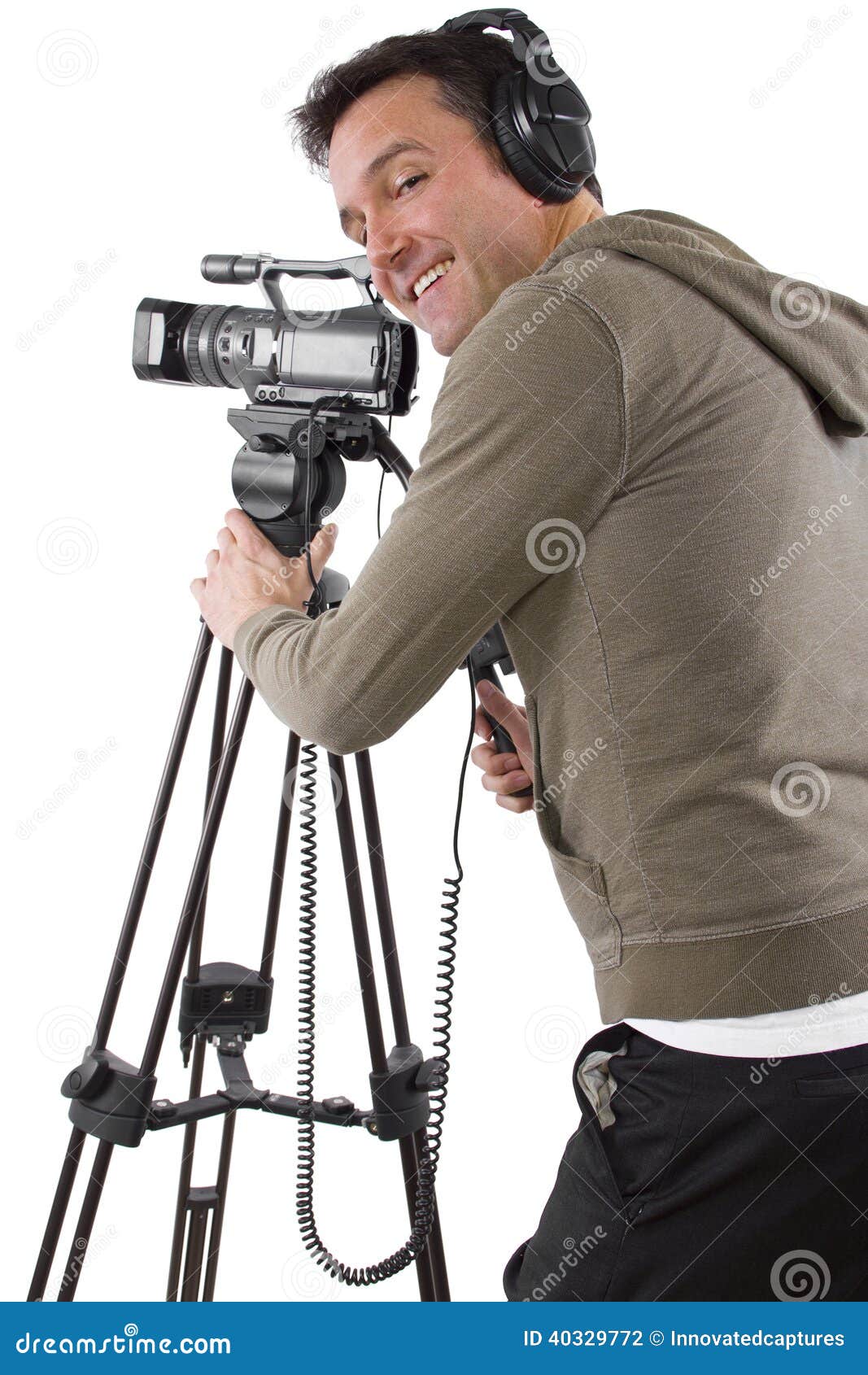 Kameraman arkivfoto. Bild av lins, skytte, manlig, kameraman - 40329772