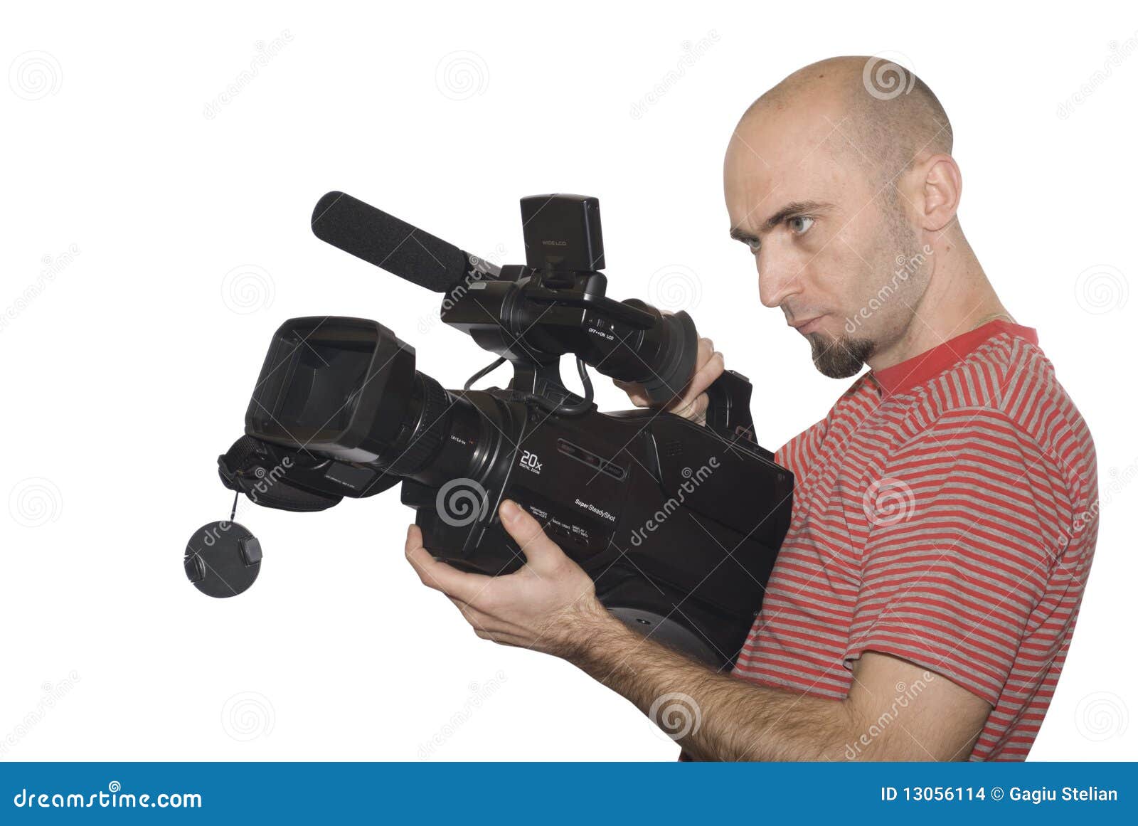 Kameramann stockfoto. Bild von objektiv, hände, fall - 13056114