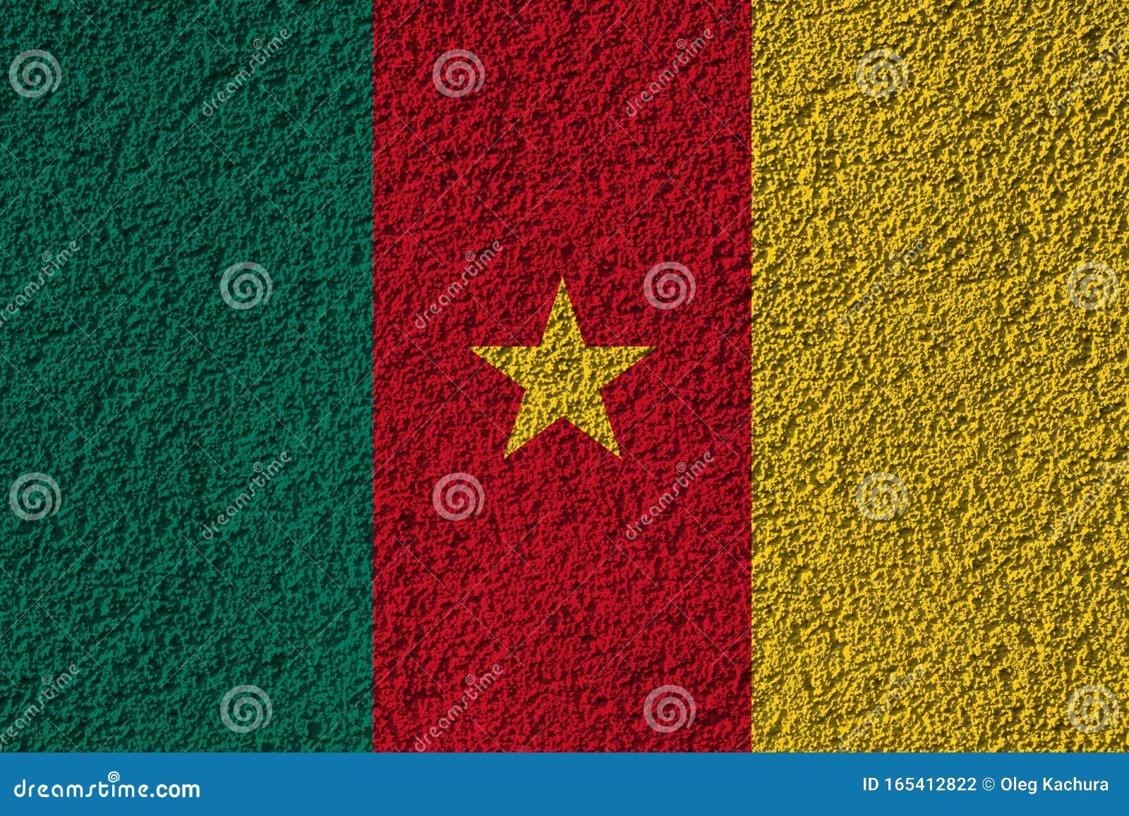 Kamerun Flag on the Background Texture. Concept for Designer Solutions ...