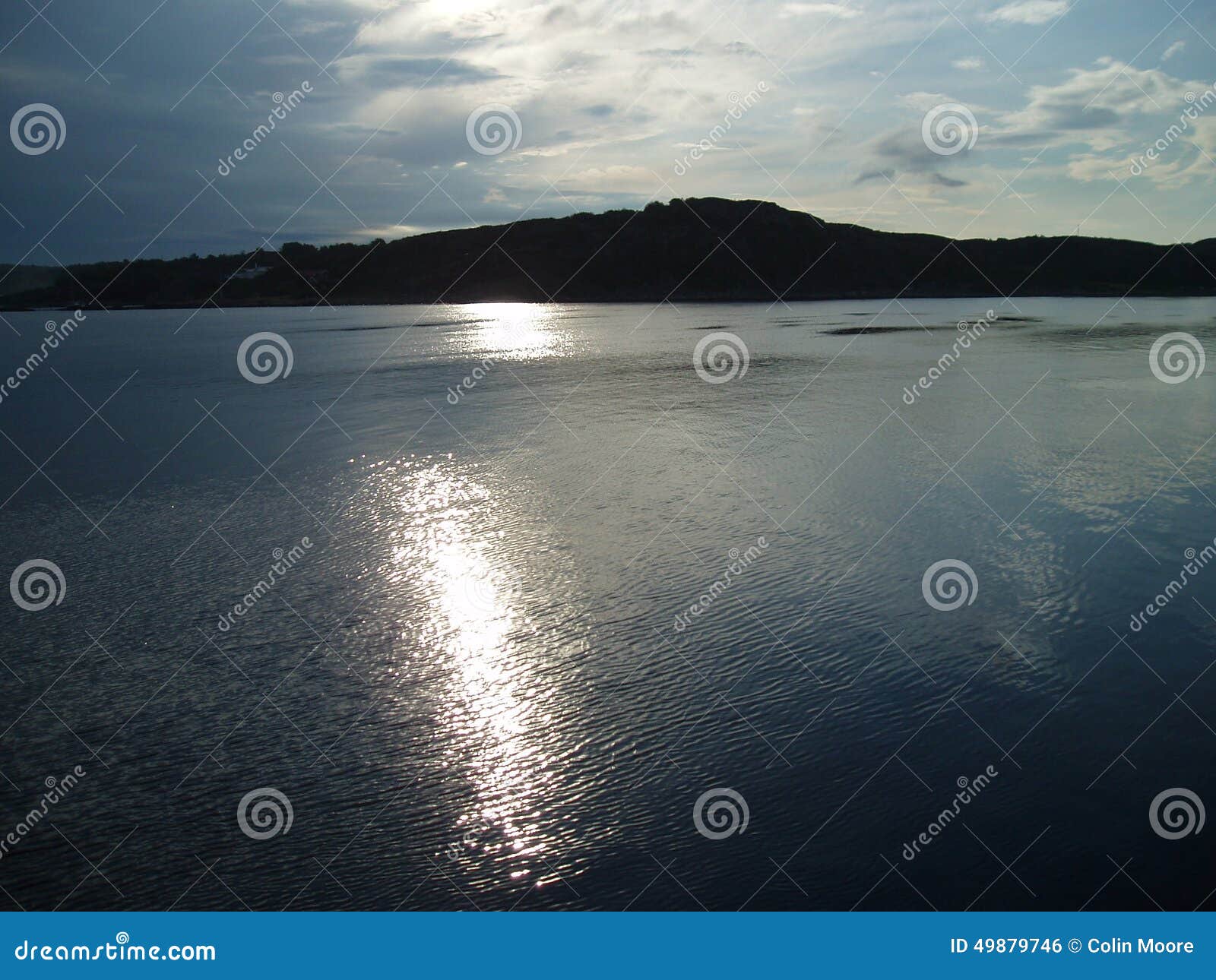 Kames Bay stock photo. Image of water, dawn, arran, reflections - 49879746