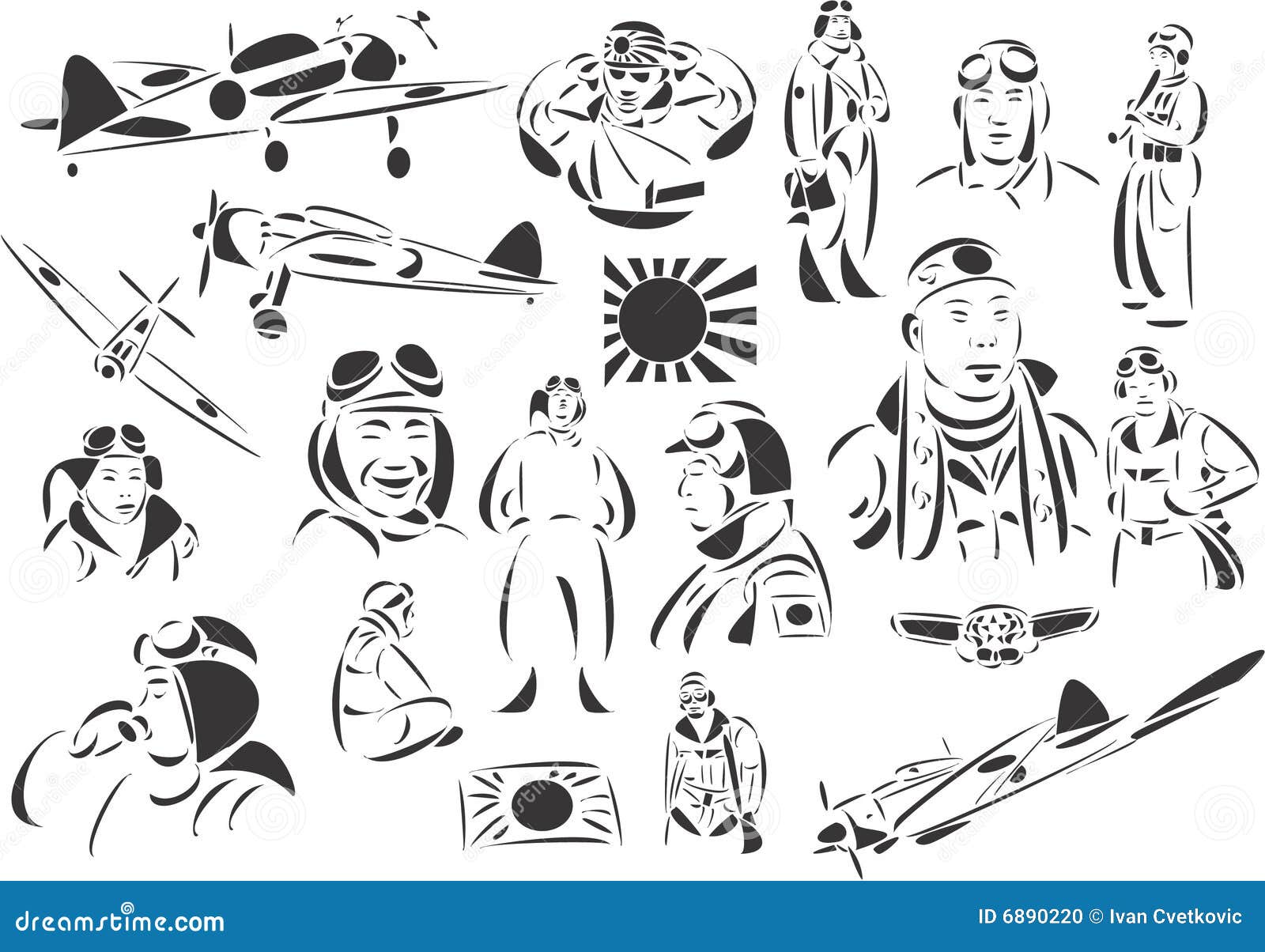 Kamikaze Vector Illustration | CartoonDealer.com #6890220