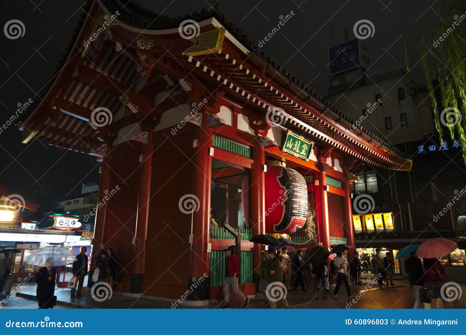 Kaminarimon gate editorial stock photo. Image of beautiful - 60896803